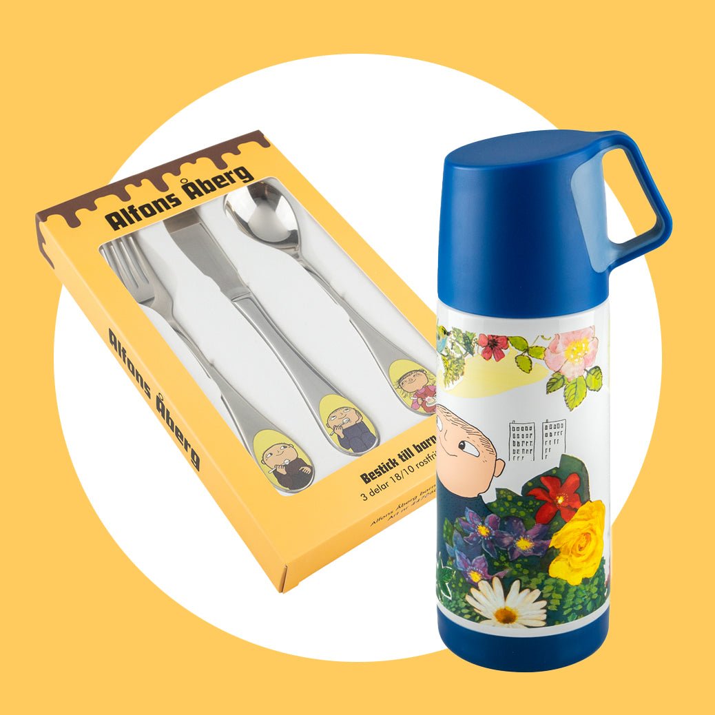 Barnbestick och Termos med Alfons Åberg - Guldklippet.se